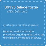 How do I bill for Teledentistry using CDT Codes D9995 and D9996?